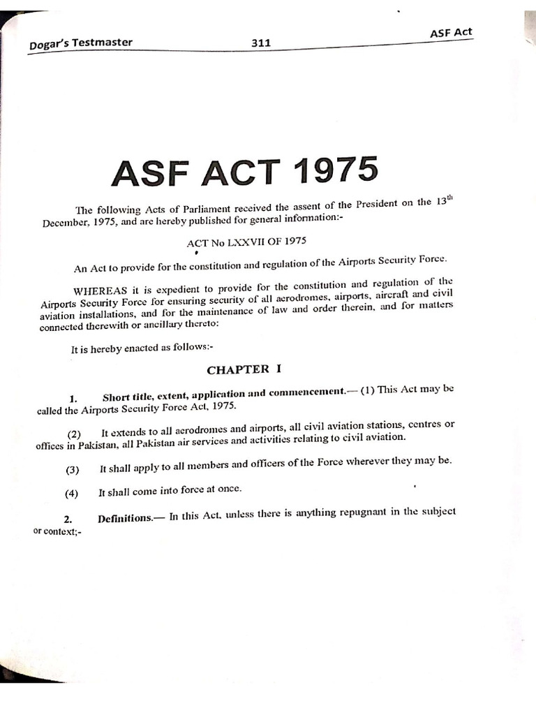 Asf Act | PDF
