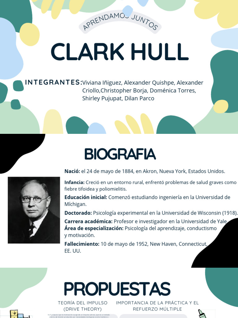 Aportes de Clark Hull al Conductismo | PDF | Sicología | Comportamiento
