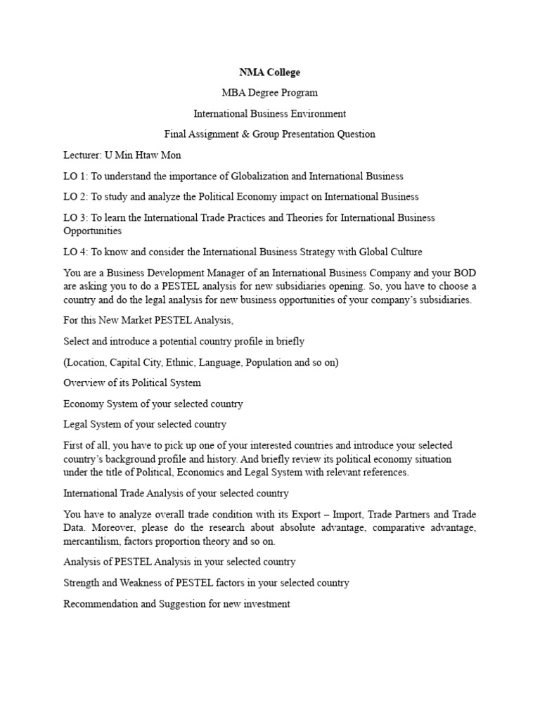 NMA MBA Final Assignment Q - d852d7c6 3924 4b0c A39a 1e122fd995a2 | PDF
