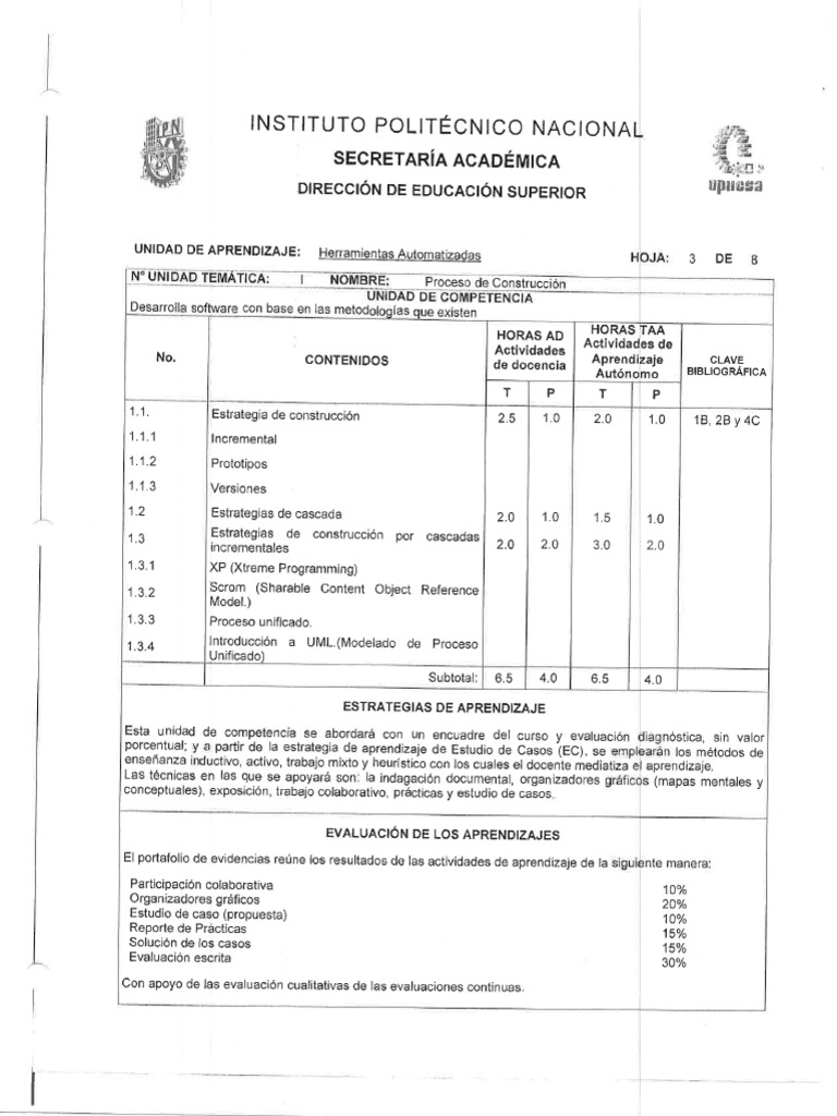 Herramientas Automatizadas - Contenido Tematico Ipn | PDF