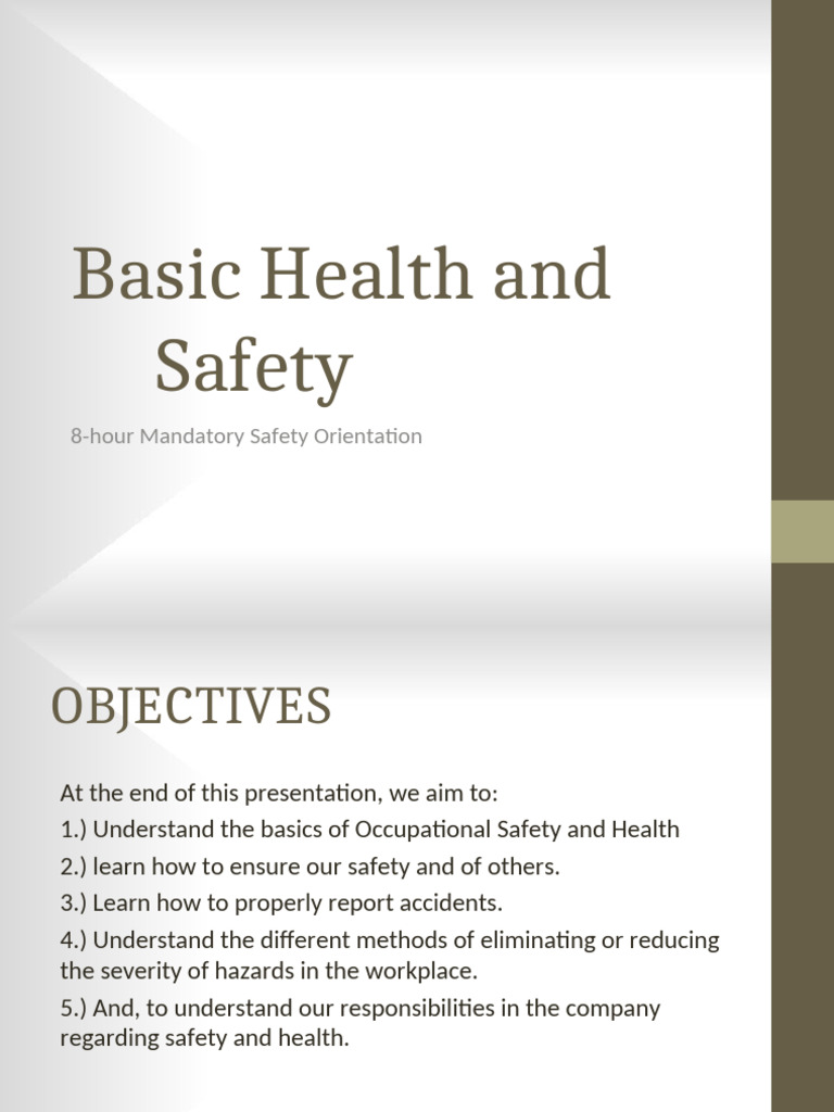 2 - Basic Health and Safety | PDF | Occupational Safety And Health | Safety