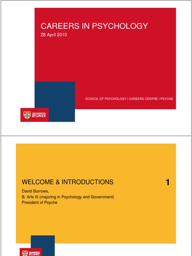 Careers in Psychology (Presentation) | PDF | Postgraduate Education ...