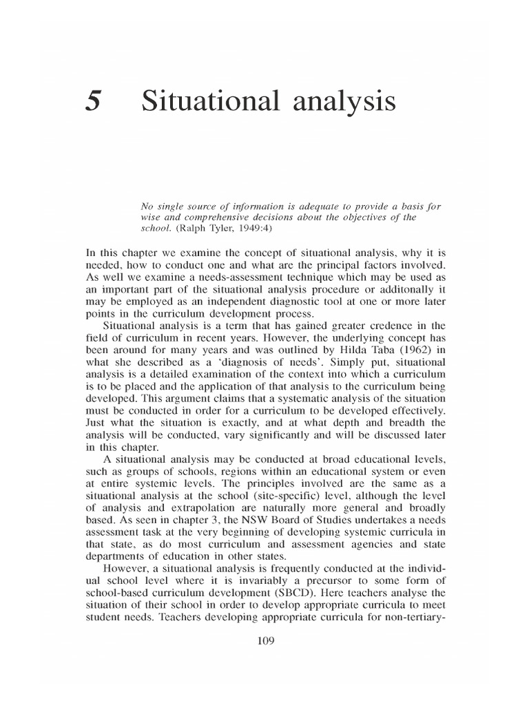0-Chapter 5 - Situational Analysis | PDF