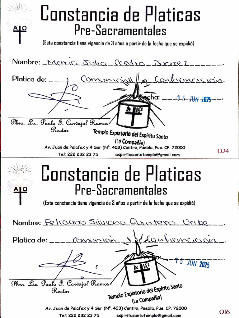 Constancia de Platicas | PDF