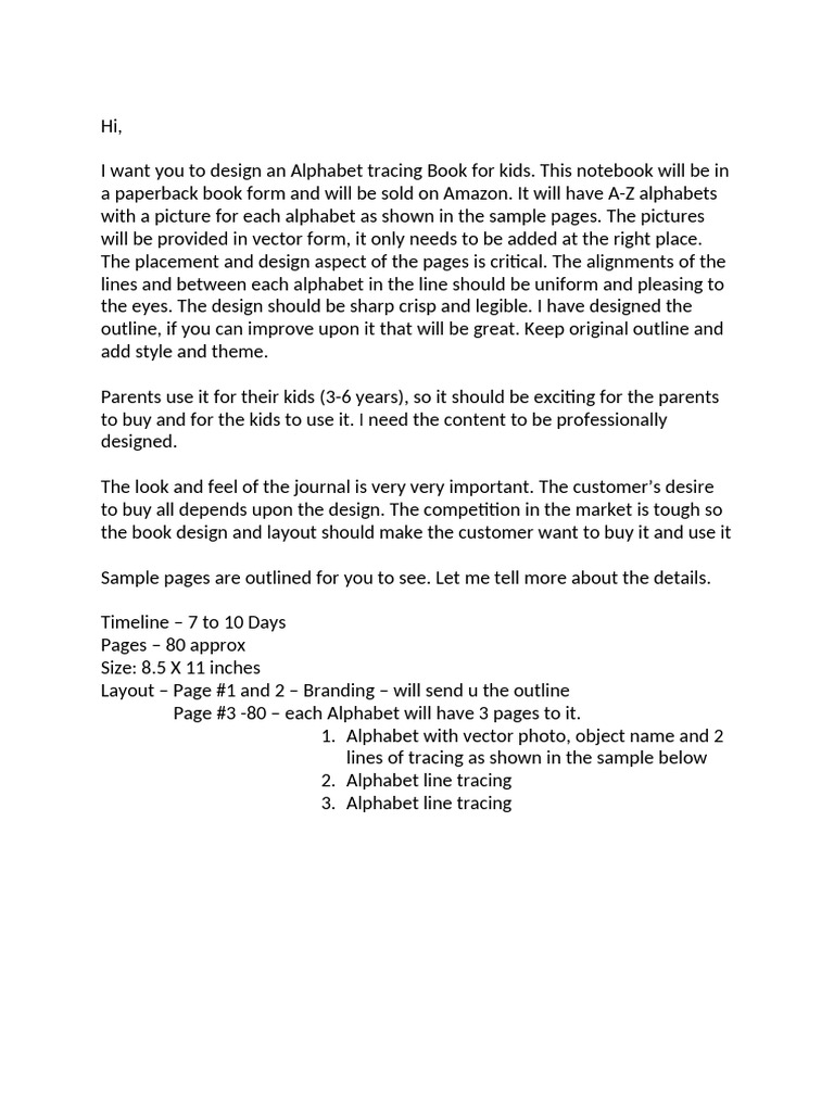 Alphabet Tracing Book Outline | PDF