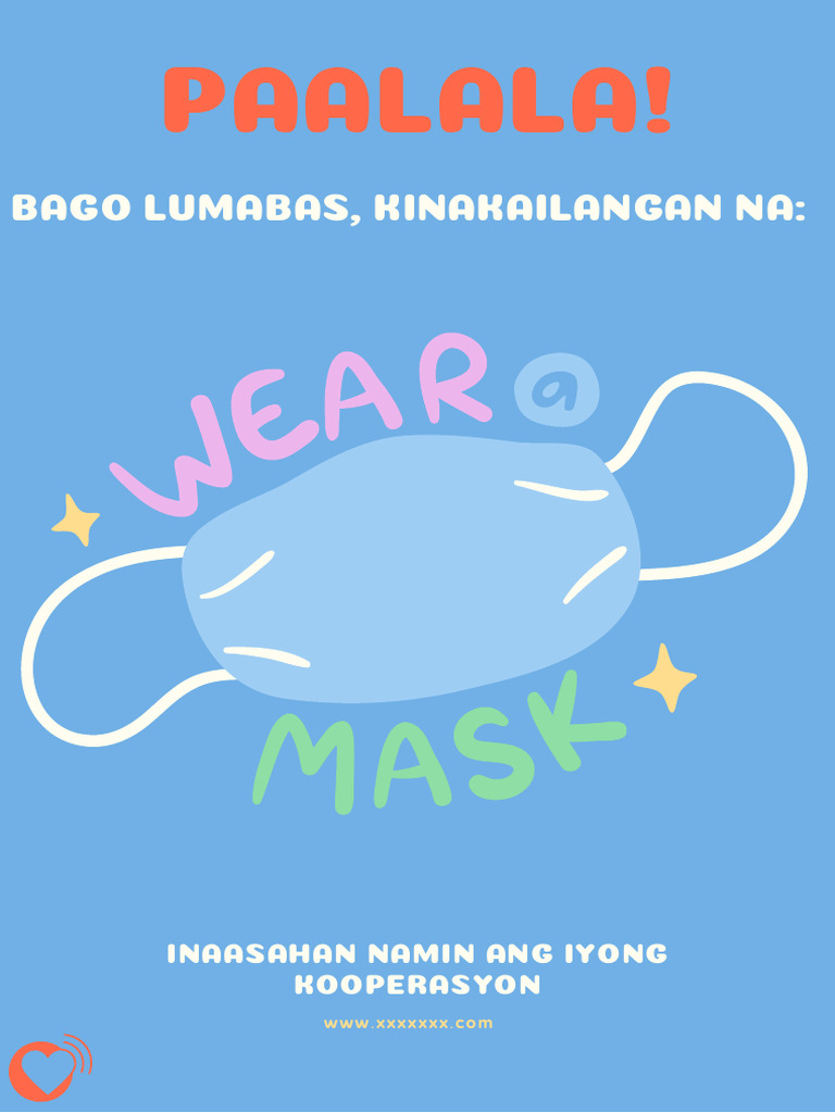 Fun Hand Drawn Wear A Mask Poster PDF | PDF