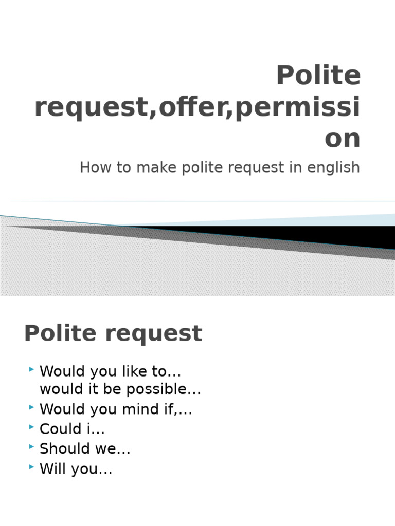 Polite Request and Offer p2 | PDF