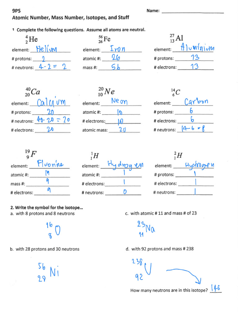 Atmoic Mass Isotopes | PDF