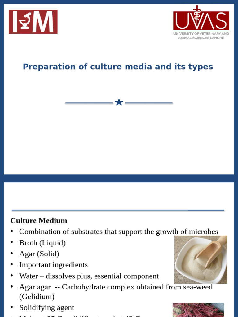 Preparation of Culture Media and Its Types | PDF | Growth Medium | Agar