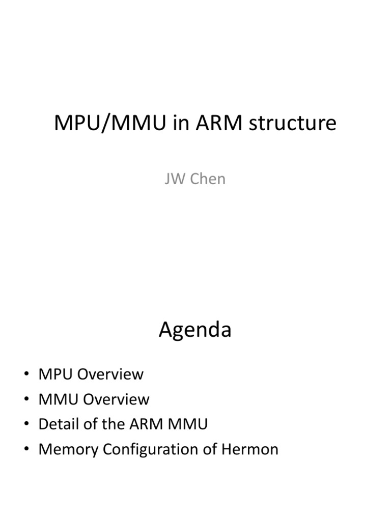MPU MMU in ARM | PDF | Cpu Cache | Operating System Technology