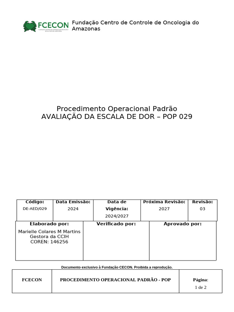 Avaliação da Escala de Dor em Pacientes | PDF | Enfermagem | Dor