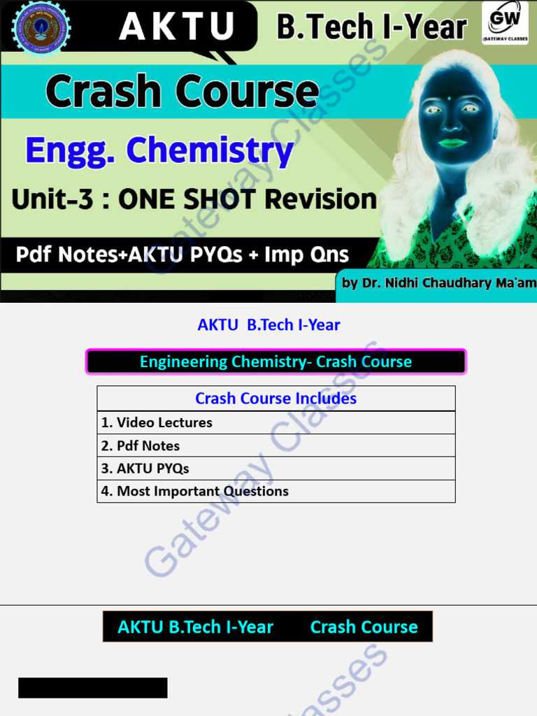 Engineering Chemistry Crash Course Guide | PDF | Electrochemistry ...