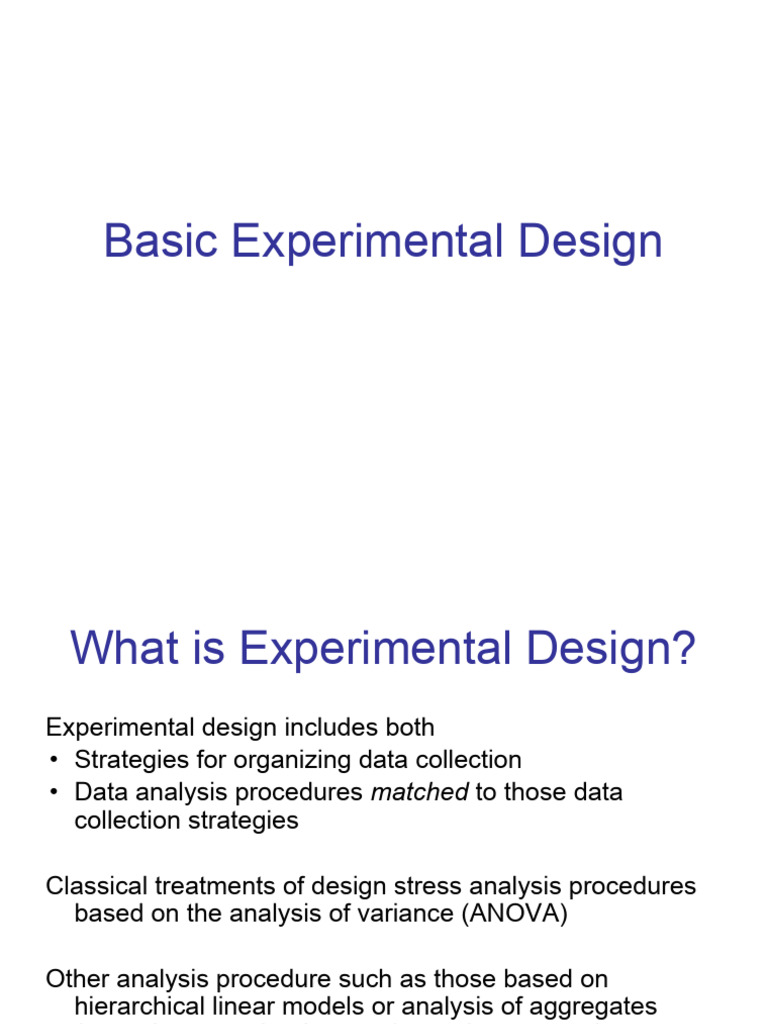 Lec 23 - Design Single Factor | PDF | Statistical Inference | Sampling ...