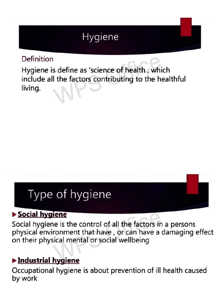Hygiene | PDF