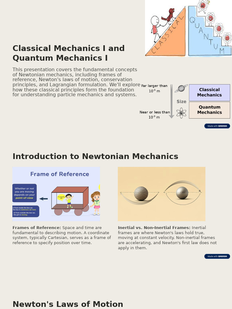 Classical Mechanics Fundamentals | PDF | Classical Mechanics | Newton's ...