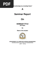 Seminar Report Template | PDF | Times New Roman | Typefaces