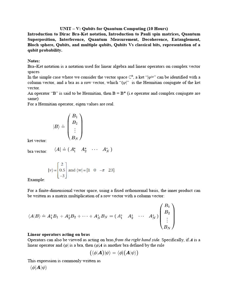 Understanding Qubits in Quantum Computing | PDF | Matrix (Mathematics ...