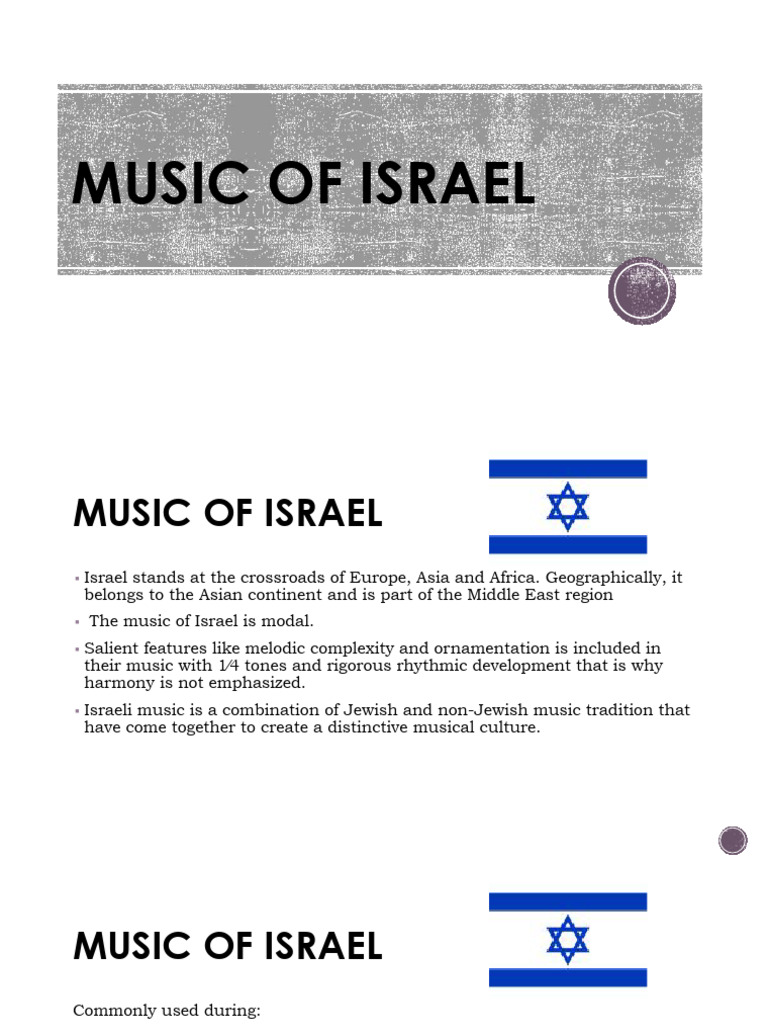Overview of Israeli Music Traditions | PDF