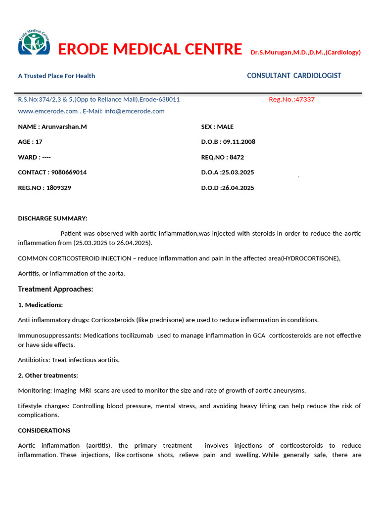 Med Certifi | PDF | Corticosteroid | Cardiology