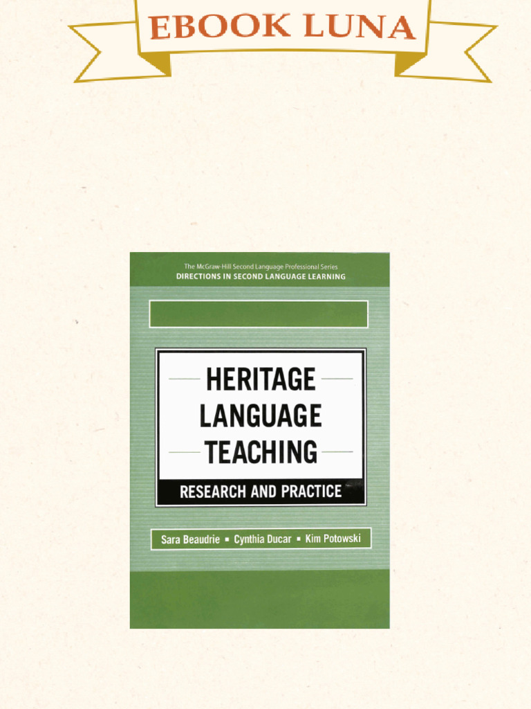 Heritage Language Teaching: Research and Practice 1St Edition - Ebook ...