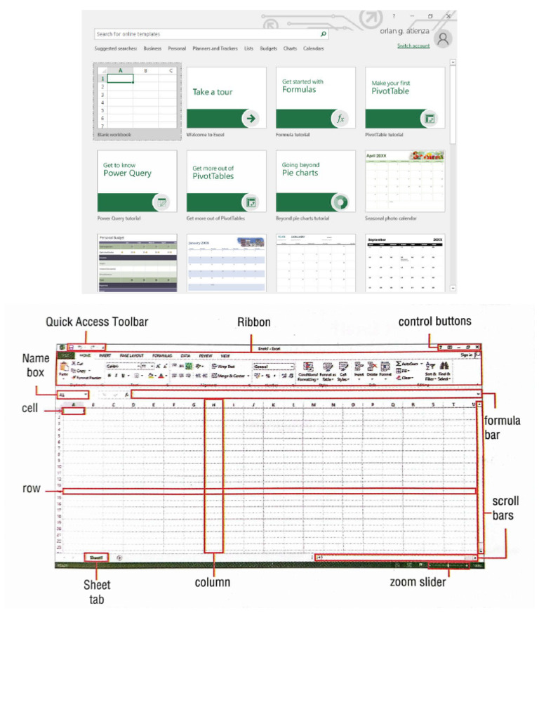 Excel Window Parts Explained | PDF