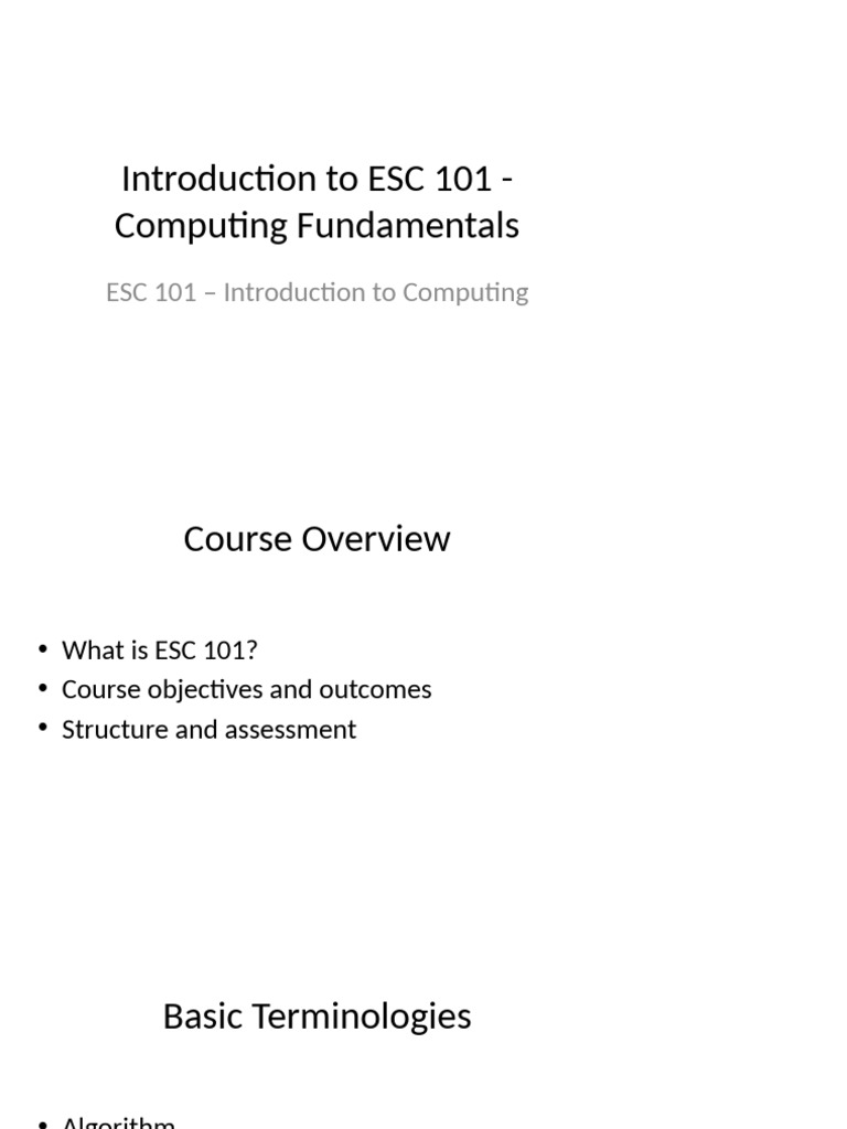 ESC101 Presentation 1 | PDF