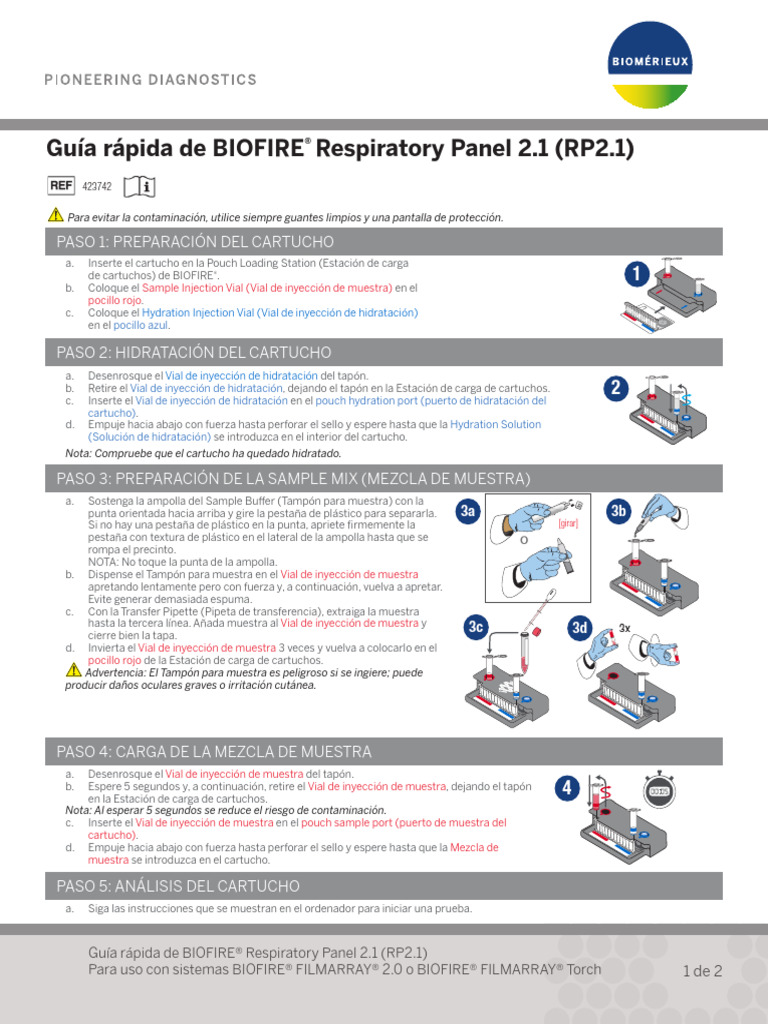 RP2.1 Guia Rapida Panel Respiratorio | PDF | Microbiología | Virología