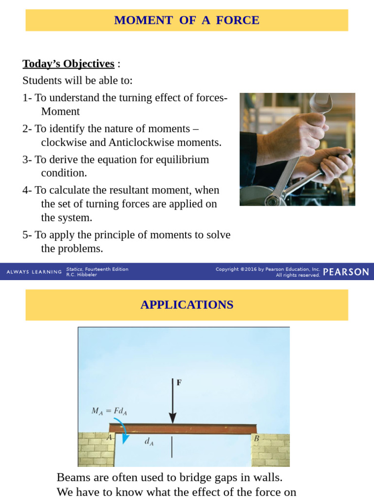 Chapter 2 - Moment of A Force Explained | PDF | Force | Applied And Interdisciplinary Physics