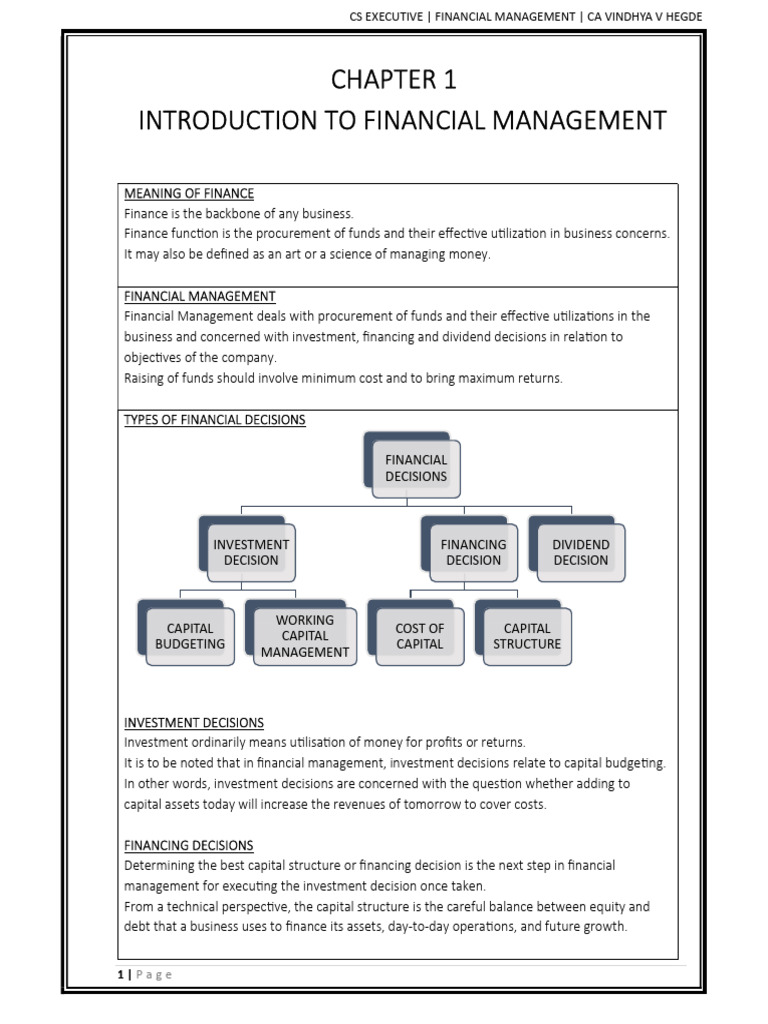 Financial Management Concepts Explained | PDF | Cost Of Capital ...