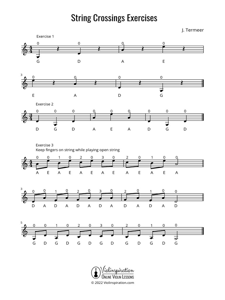 String Crossings Exercises | PDF