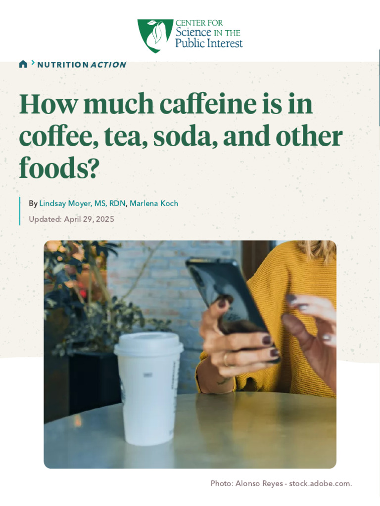 Caffeine Content in Beverages Explained | PDF | Coffee | Caffeine