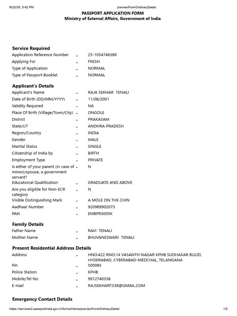 Preview Form Ordinary Detail | PDF | Passport | Government And Personhood