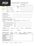 Final Upper Endoscopy Report Form | PDF | Stomach | Endoscopy