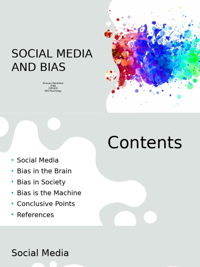 Social Media Bias (Psychology | PDF