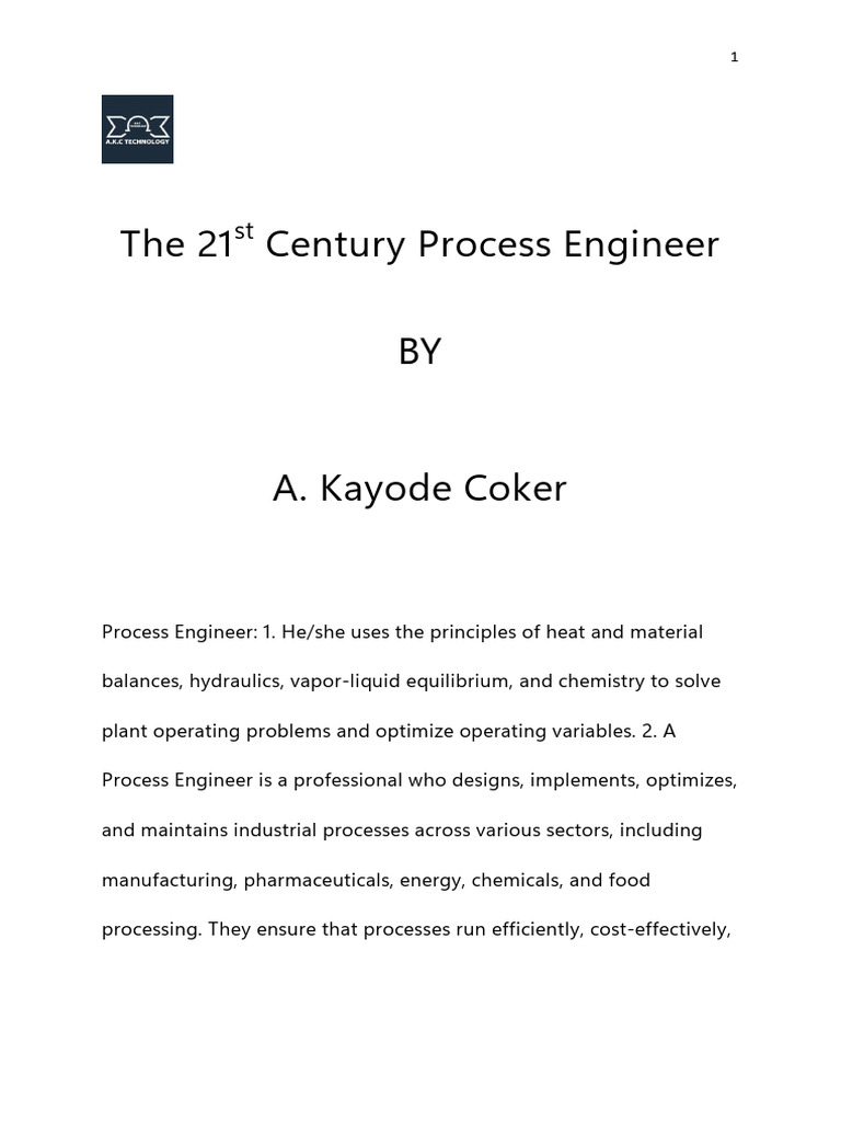 The 21st Century Process Engineer | PDF | Simulation | Cracking (Chemistry)