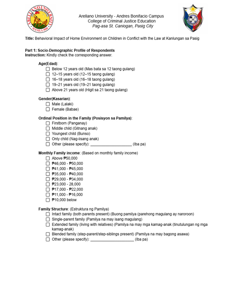 Group-4 Questionnaire Section1 | PDF