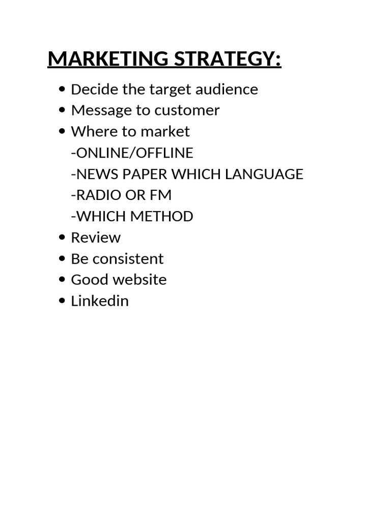 Marketing Strategy | PDF