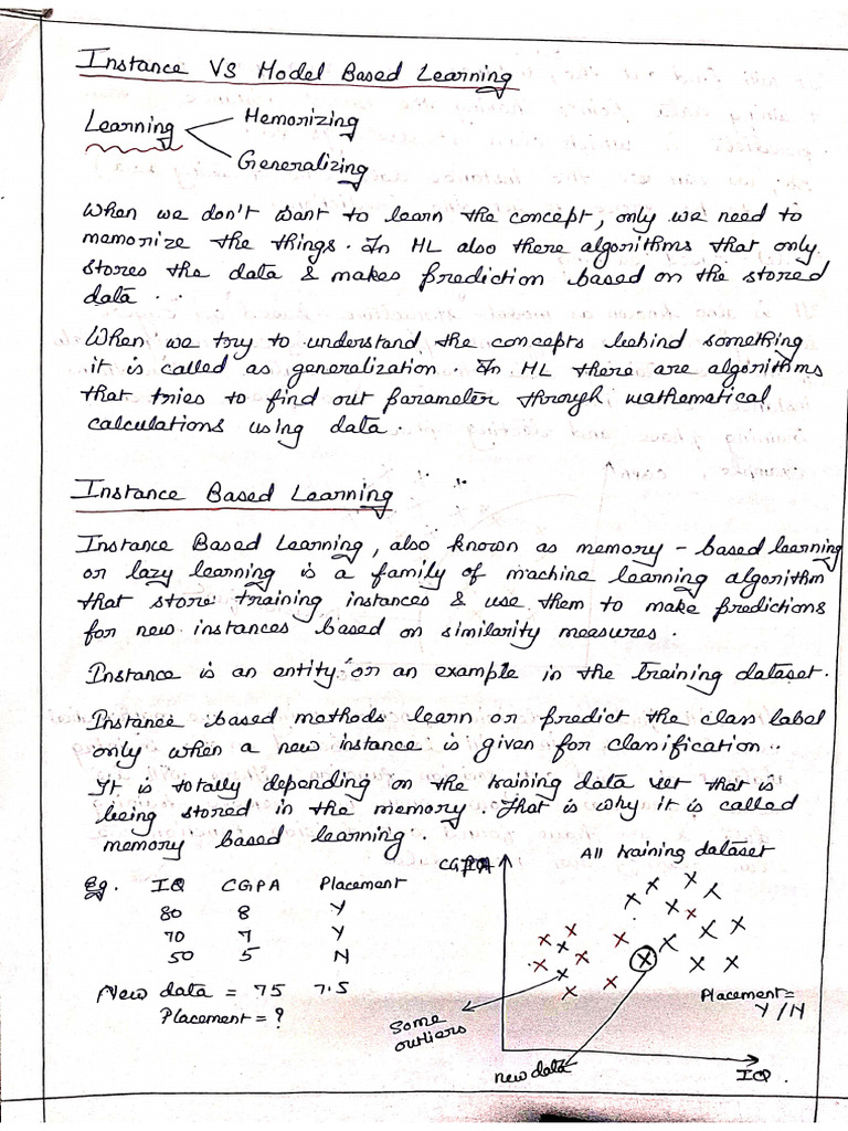 Module 3-Instance Based Learning - Shail | PDF