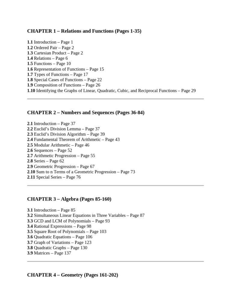 10th State Board Maths Syllabus Overview | PDF
