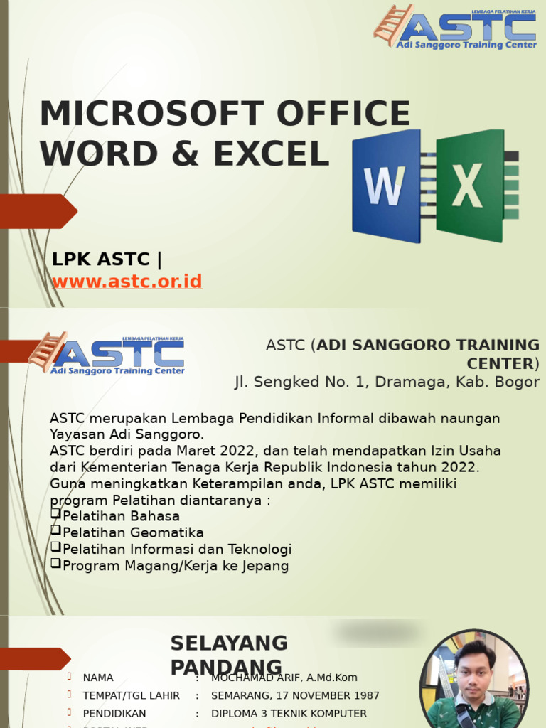Pengantar LPK ASTC dan Microsoft Office | PDF