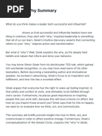 Start With Why: Simon Sinek Summary | PDF | Leadership | Customer