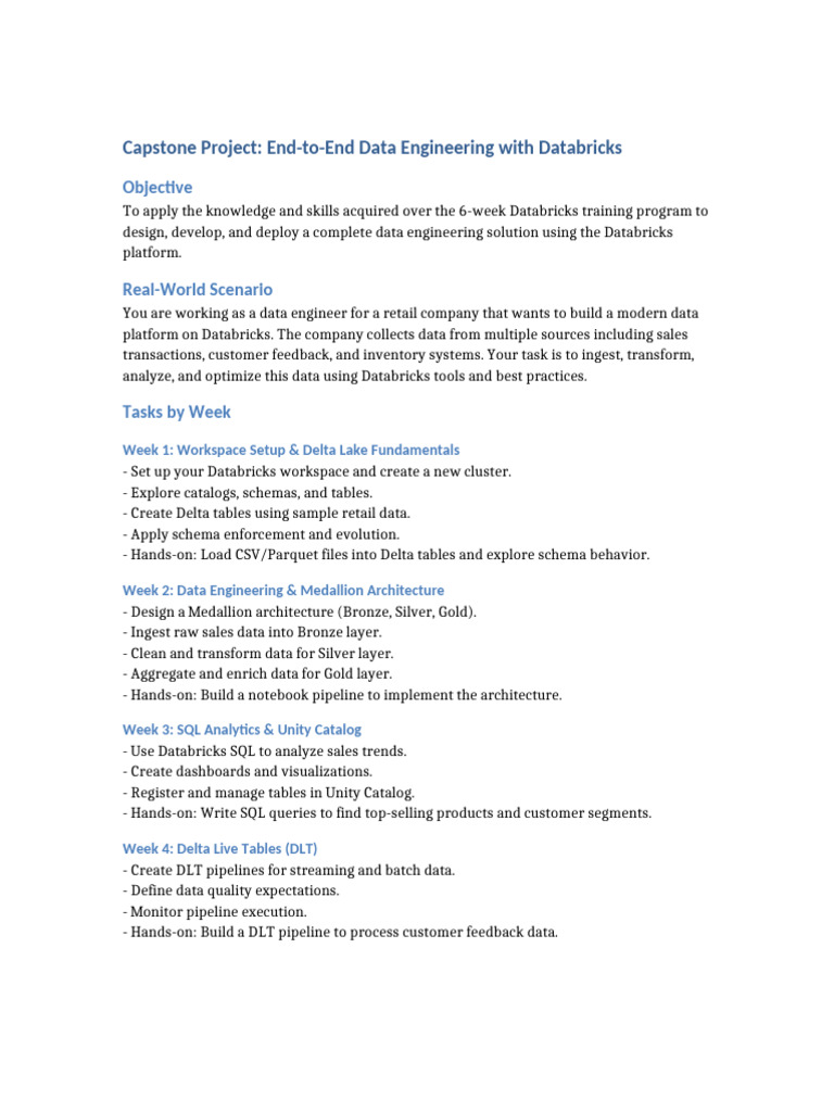 Databricks Capstone Project | PDF | Data | Computing