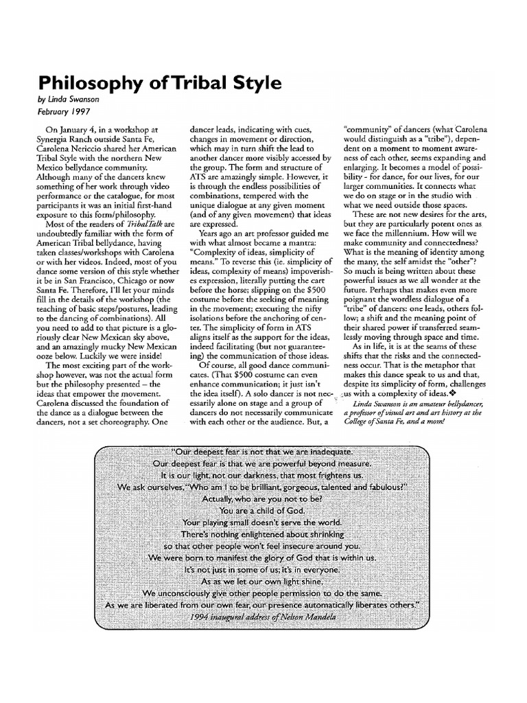 Filosofia Del Tribal | PDF