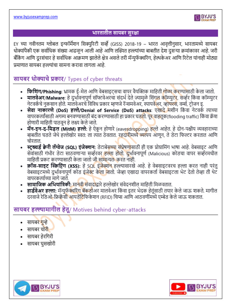 Cyber Security in India Marathi 71 | PDF