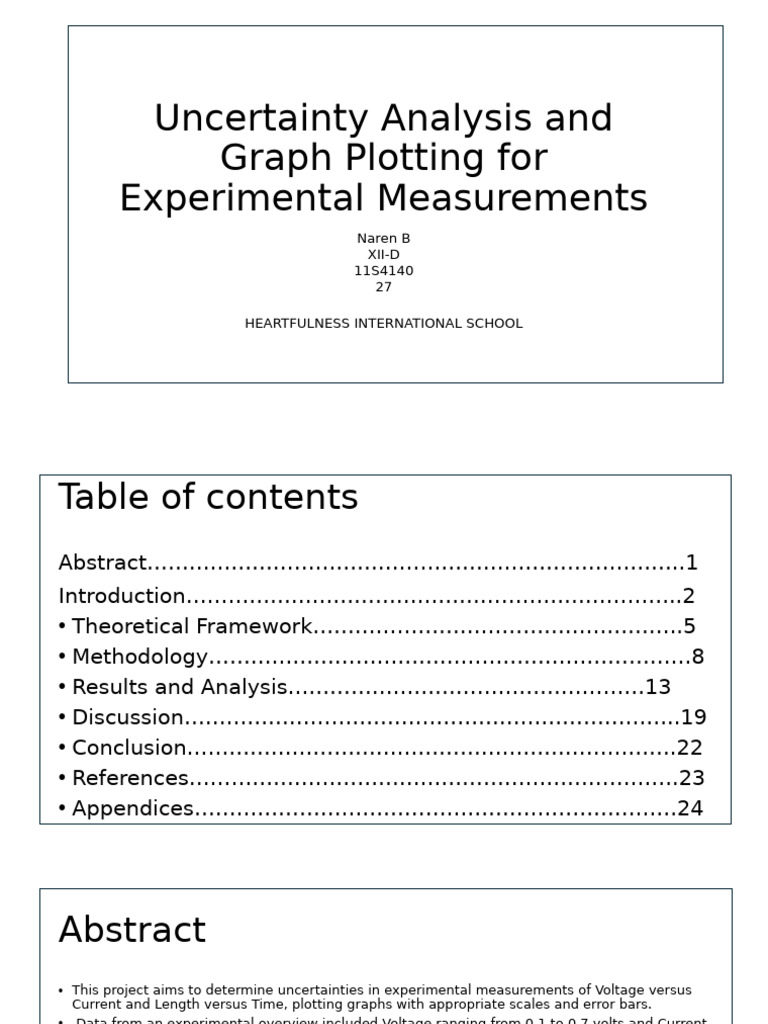 Physics Project | PDF | Observational Error | Uncertainty