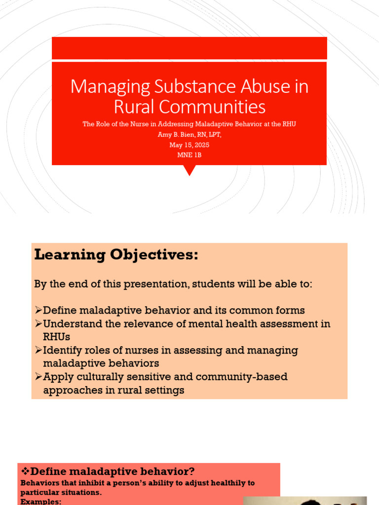 Managing Substance Abuse in Rural Communities | PDF | Mental Health ...
