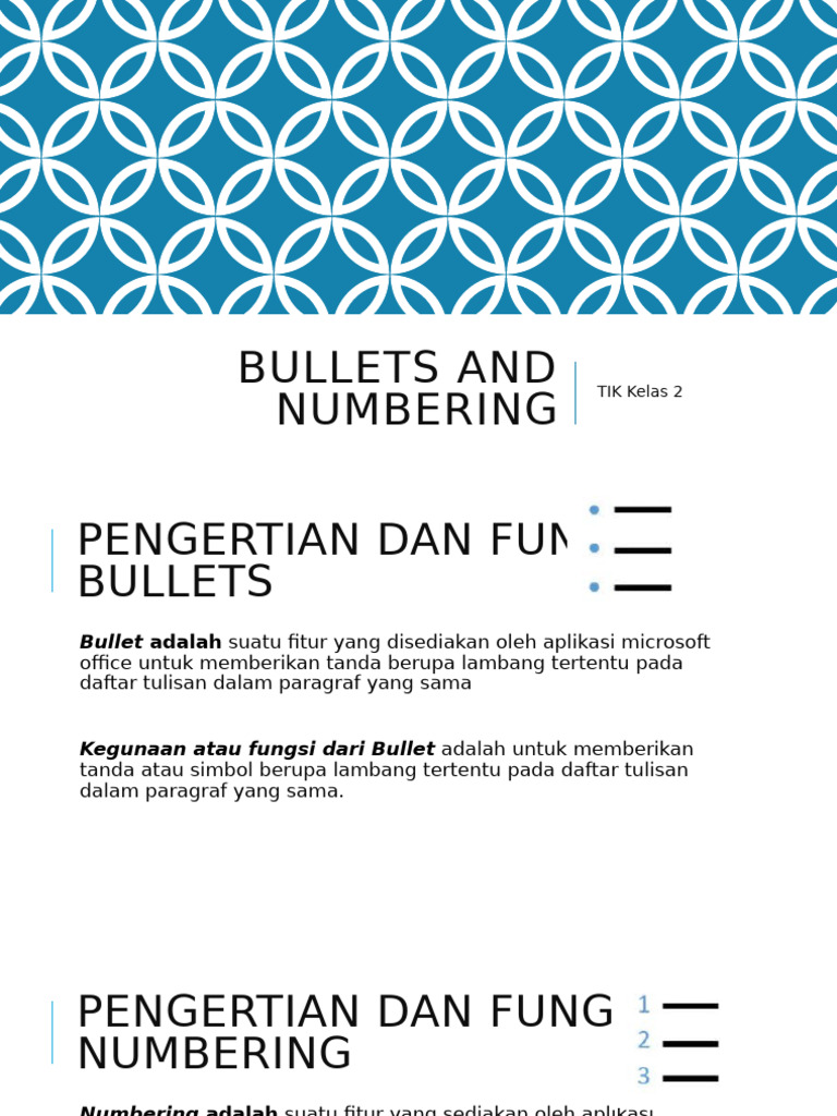 Bullets and Numbering | PDF