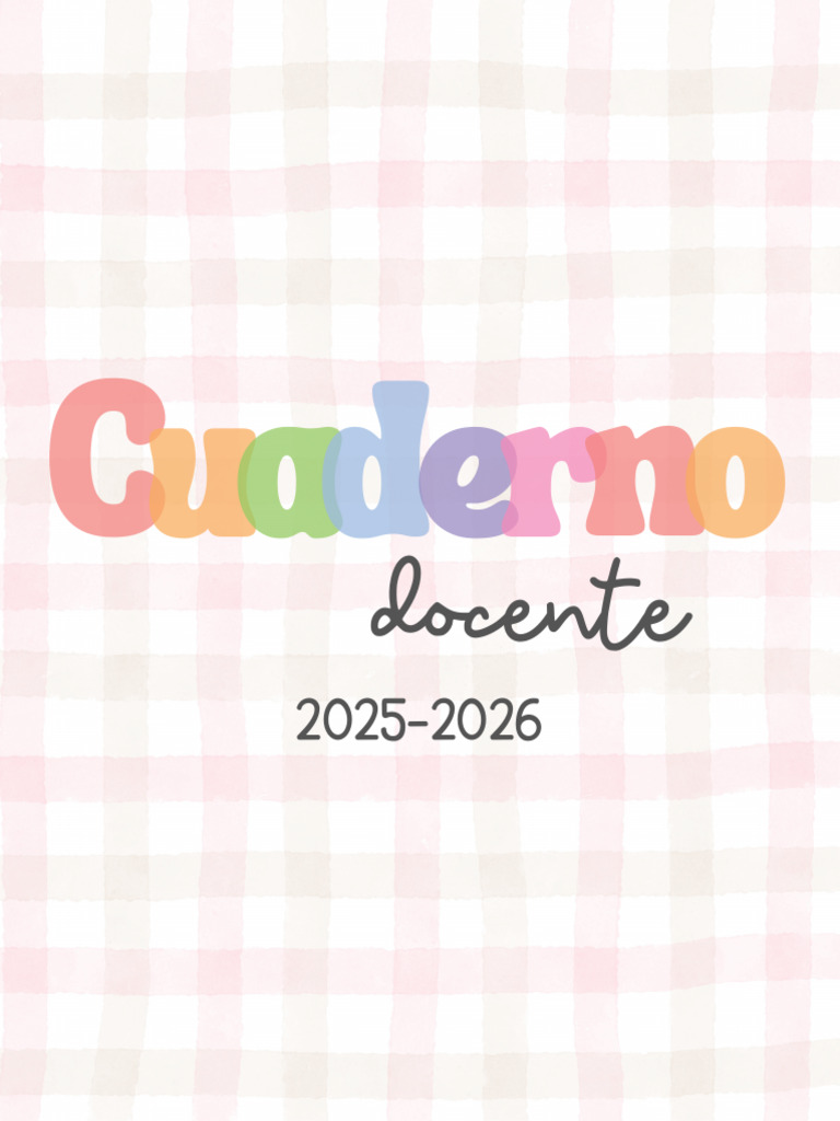 Cuaderno Docente 2025-2026 Gratis | PDF | Sicología