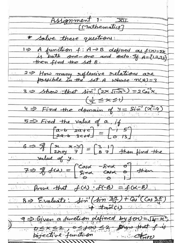 Class 12 Maths PYQs | PDF