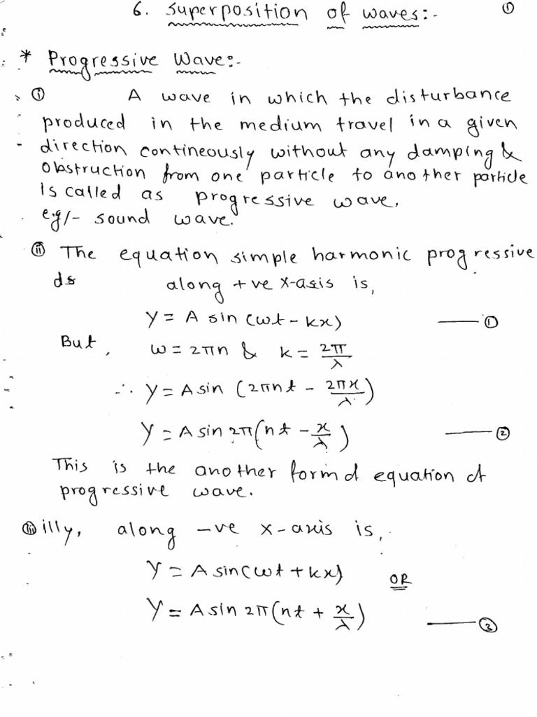 Superposition of Waves | PDF